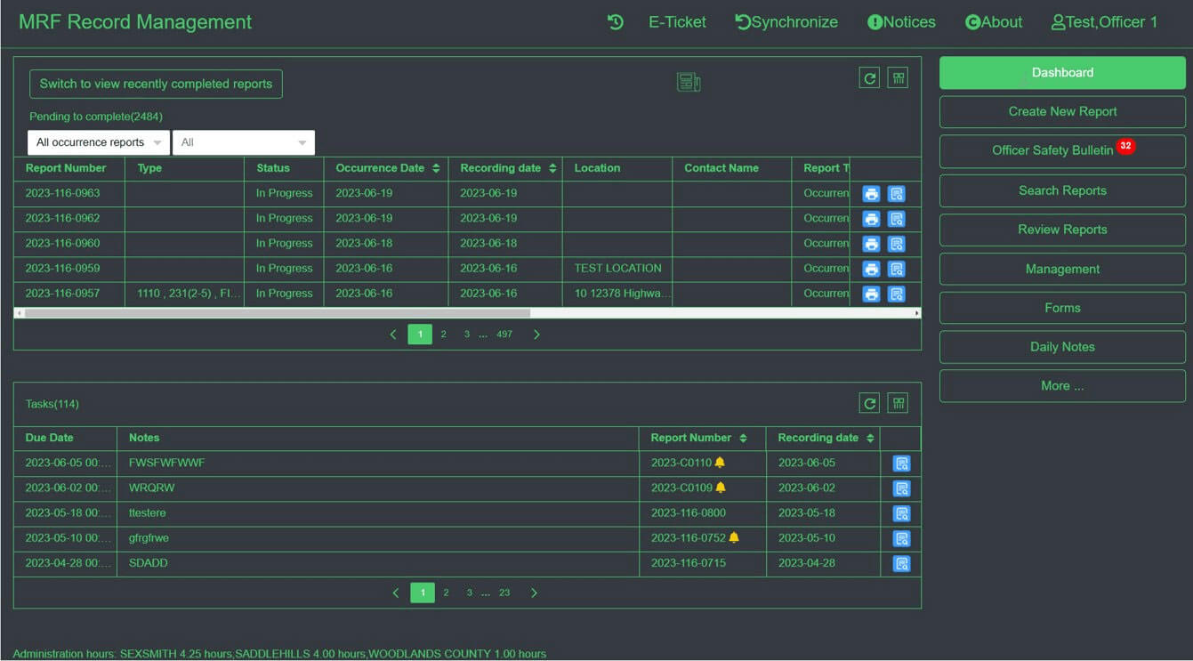 MRF Geosystems Corporation - Record Management System